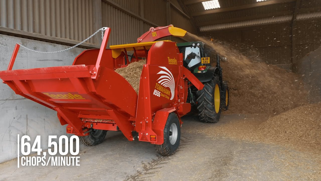 Tomahawk 8555 Dual Chop Bale Processor - YouTube