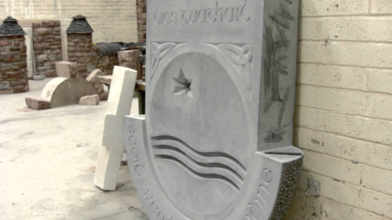 Enright Stoneworks- Listowel School Crest Project Pt 1 - YouTube