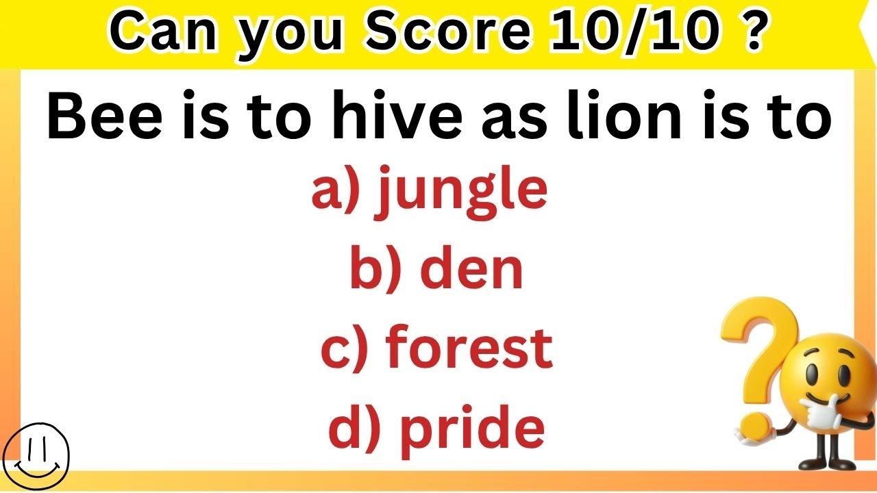 Can you Score 10/10 ? | Fun Brain Workout 🧠 | Smart Analogies Quiz ...
