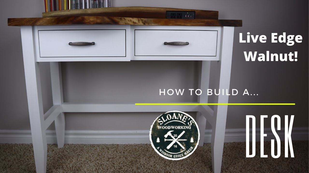 How To Build A Desk | Live Edge Walnut | Kids Desk | Small Desk ...