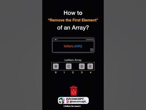 43/100 Days How to remove Array first element.@ezconcept_#coding # ...