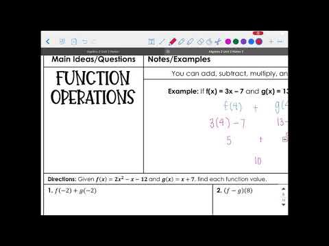 Algebra 2 - 2.3 Operations of Functions - YouTube