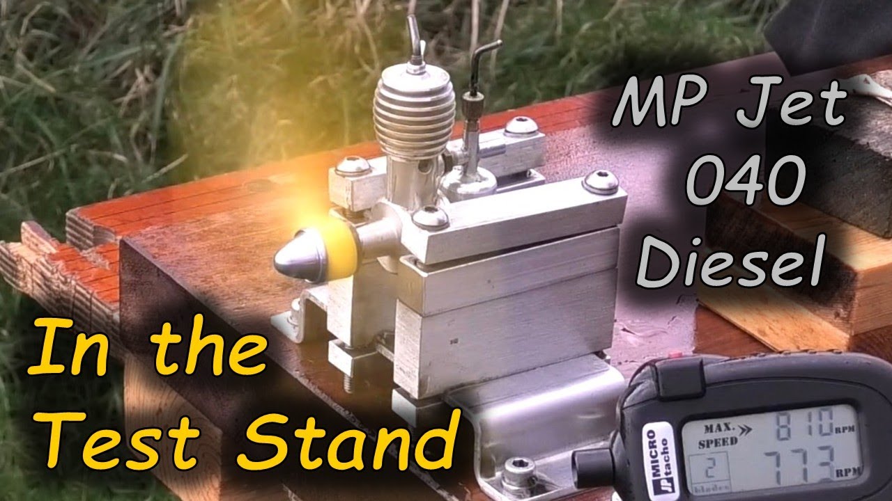 MP Jet 040 (0.6cc) Diesel Engine - Review & in the Test Stand - YouTube