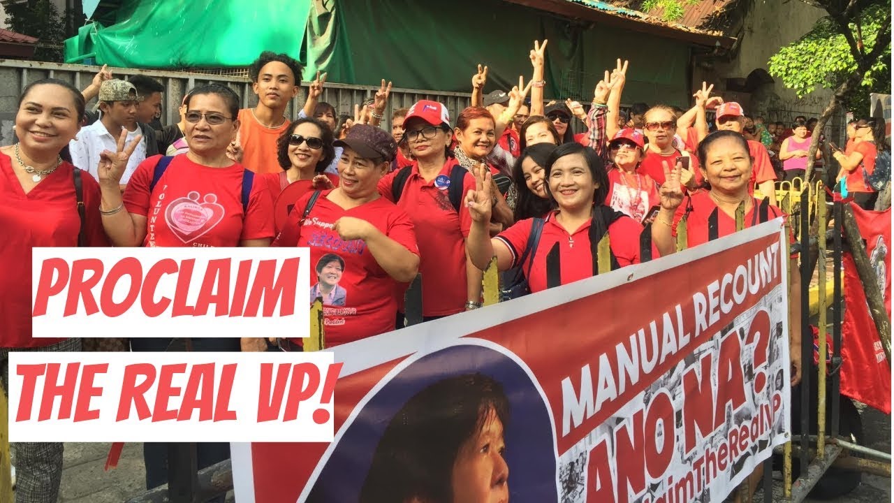 MARCOS LOYALIST PROTEST PROCLAIM THE REAL VP! - YouTube