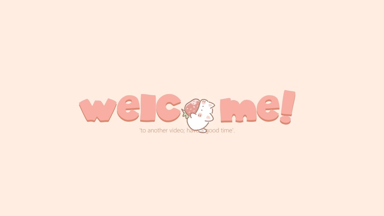 cute aesthetic Intro & Outro templates (with strawberry and a cat ...