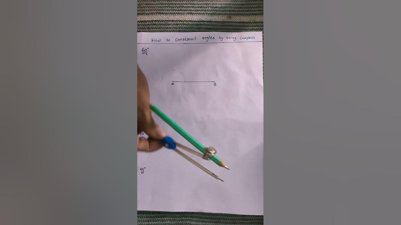 How to construct angles by using compass very easy method - YouTube