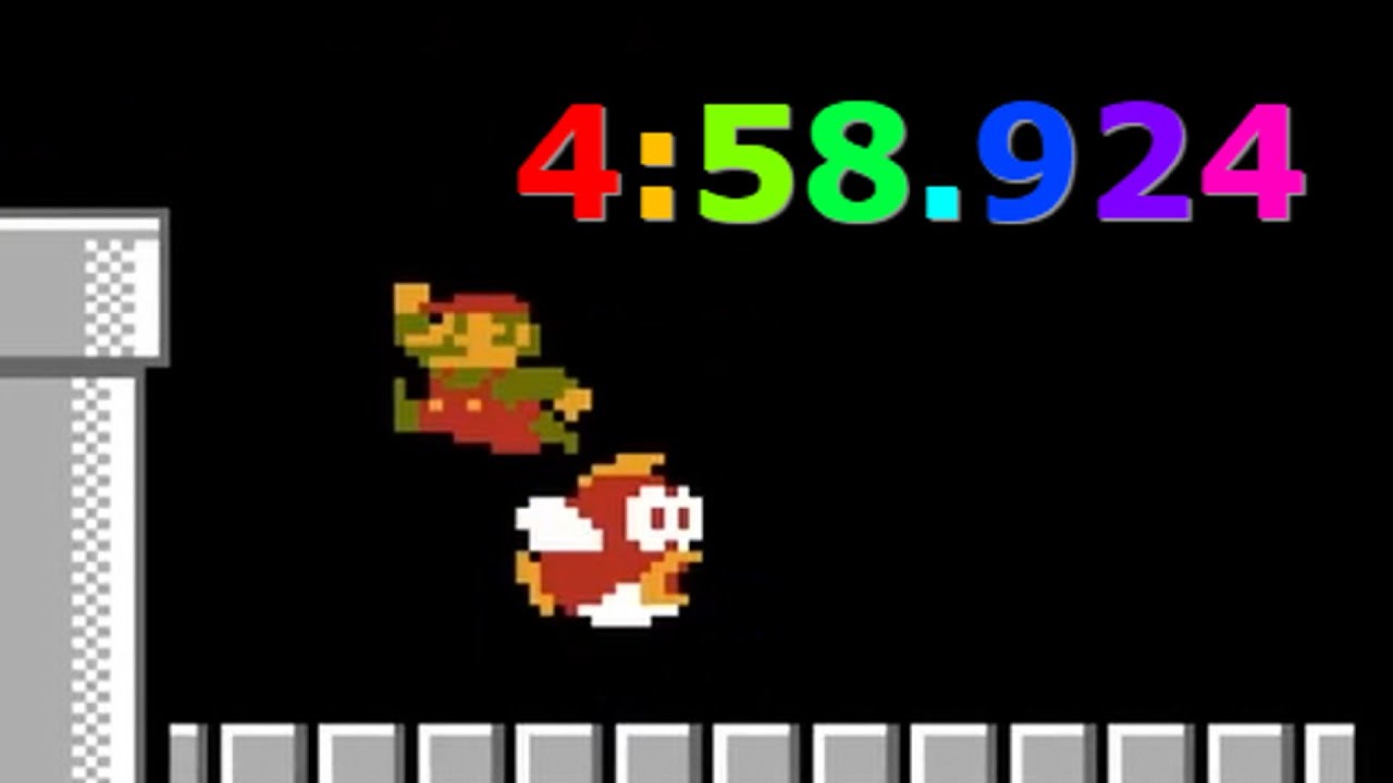 SUPER MARIO BROS. fini en 4:58.924 sec. - YouTube