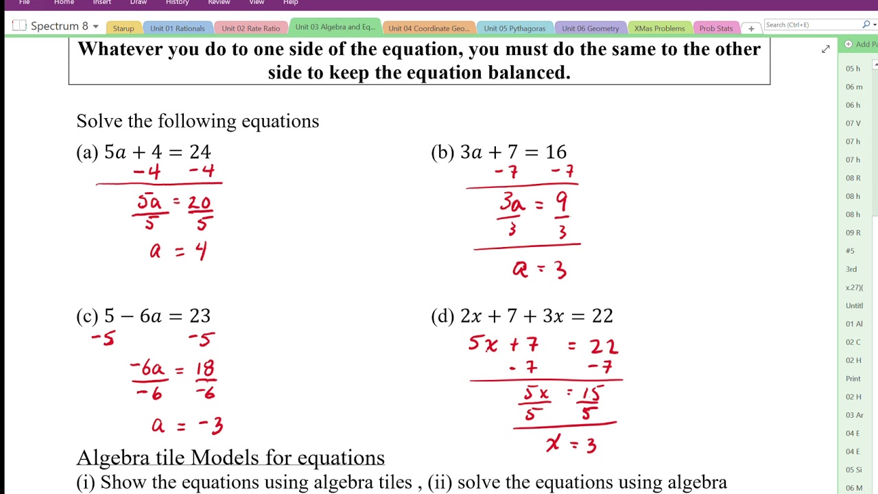 06 Multi Step Equations Part1 YouTube 06 Multi Step Equations Part1 YouTube