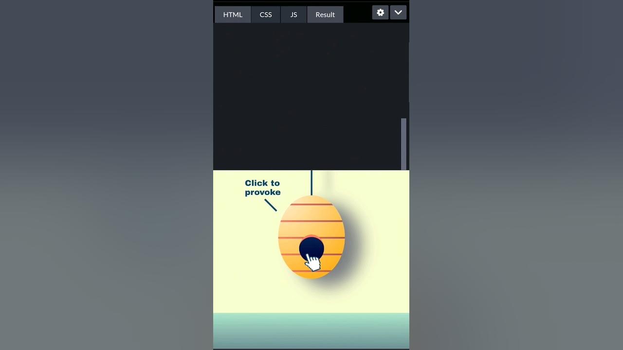 Beware Of Bees Animation Html Css Js Heresthecode Coding Htmlcssjavascript Youtube