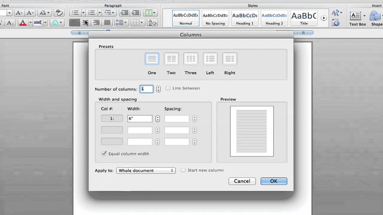 How to Do a Heading Then Change to Columns in Microsoft Word 2007 ...