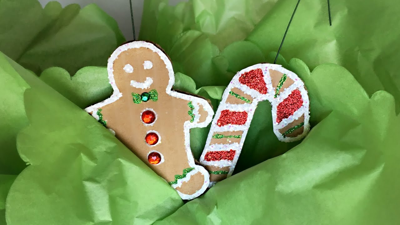 Gingerbread Cookie (Cardboard) Christmas Ornaments - DIY Christmas ...