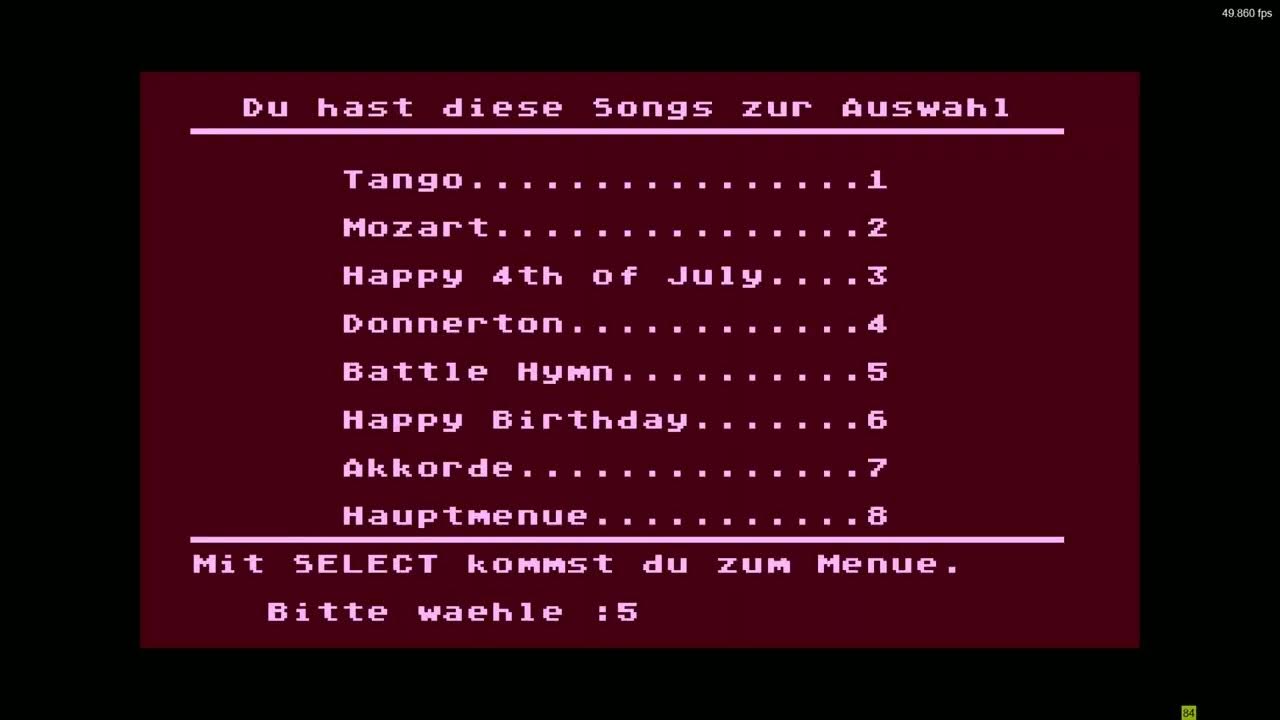 Sound Demonstrationen by Detlef Fischer (Menu02) (atari 8 bit) (basic) - YouTube