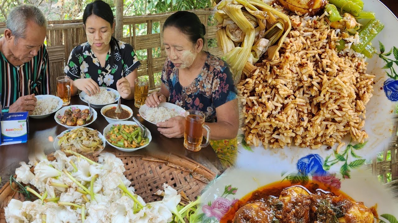 တို့စားလို့ကောင်းတဲ့ သခွပ်ပွင့်ပြုတ်ကို ချစ်ရတဲ့အမိုးအပါးနဲ့အတူထမင်းမ ...