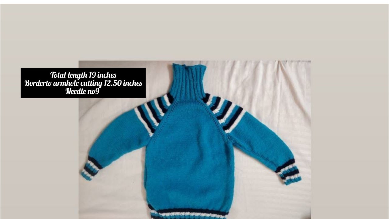 measurement of 3-4 year baby high neck sweater #136 - YouTube