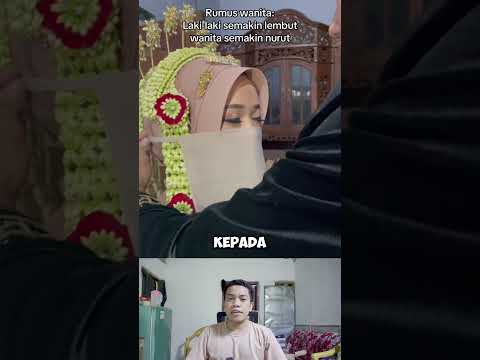 Pengantin pria memasangkan cadar