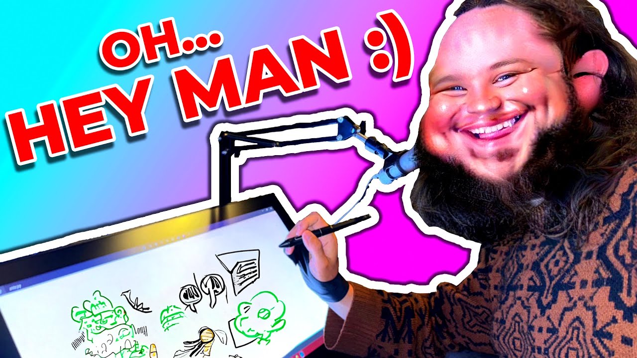 Scary Man Talks To You and Draws Cartoons - YouTube