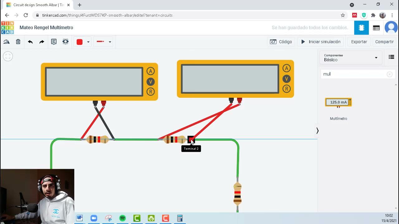Tinkercad circuits - Multímetro - YouTube