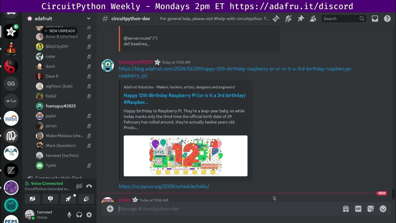 Circuitpython Weekly Meeting For March 4th 2024 Adafruit Youtube