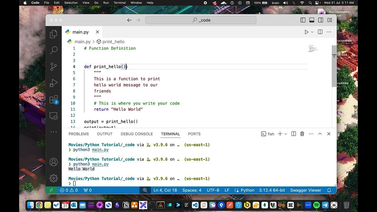 18 - function definition in python - YouTube