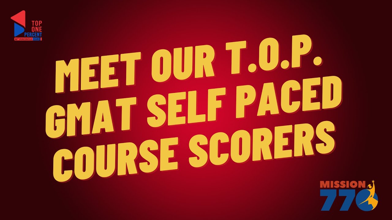 Top One Percent Self Paced Course Scorers - YouTube
