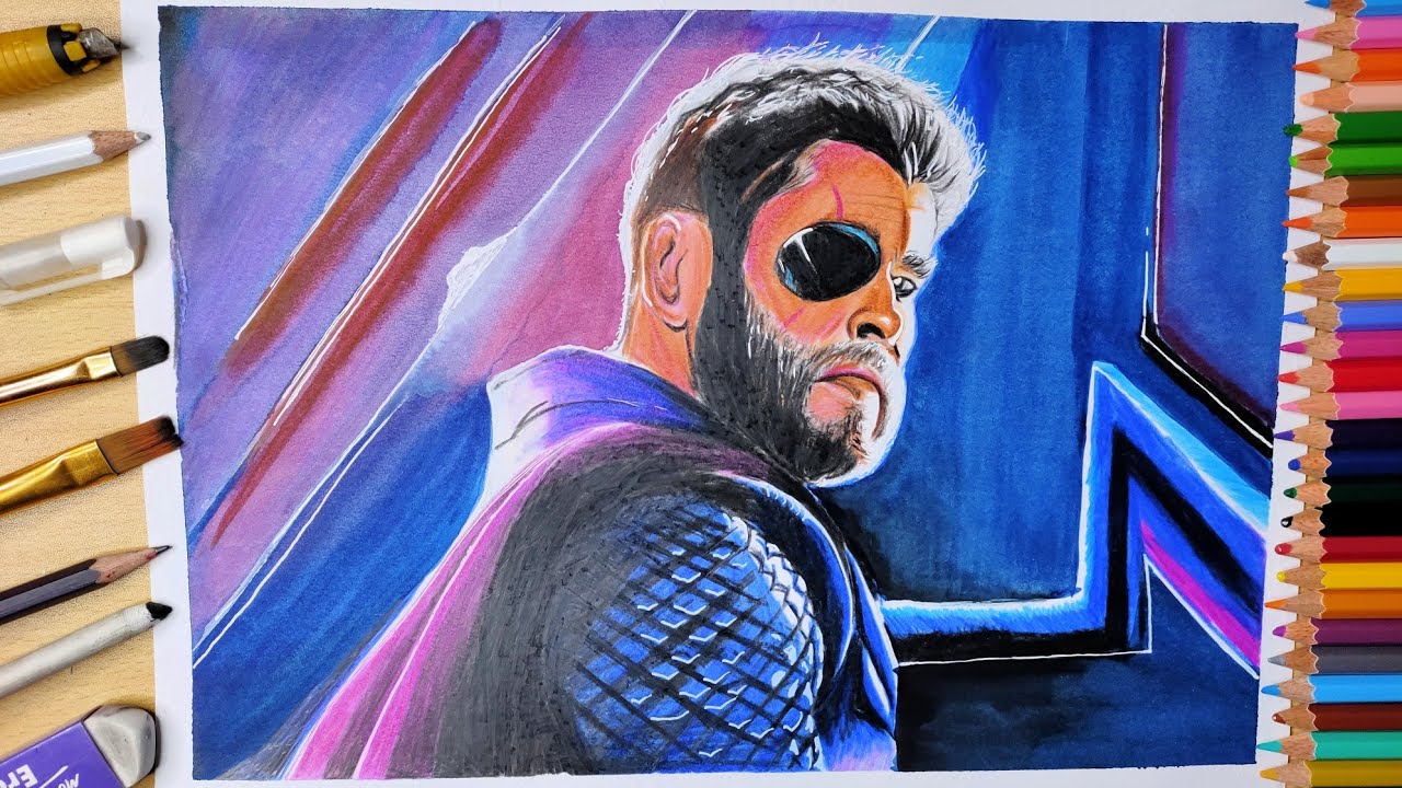 how to draw thor /Avengers endgame(Thor:Ragnarok) easy step by step ...