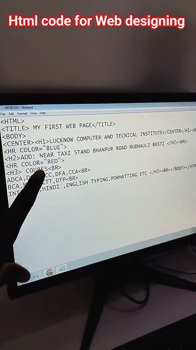 Web page designing code #computertricks #html #shortvideo #tricks #newshorts #basictricks - YouTube