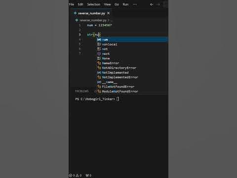 Reverse number in python #python #interview #codingtutorial #coding #viral #tutorial #reels ...