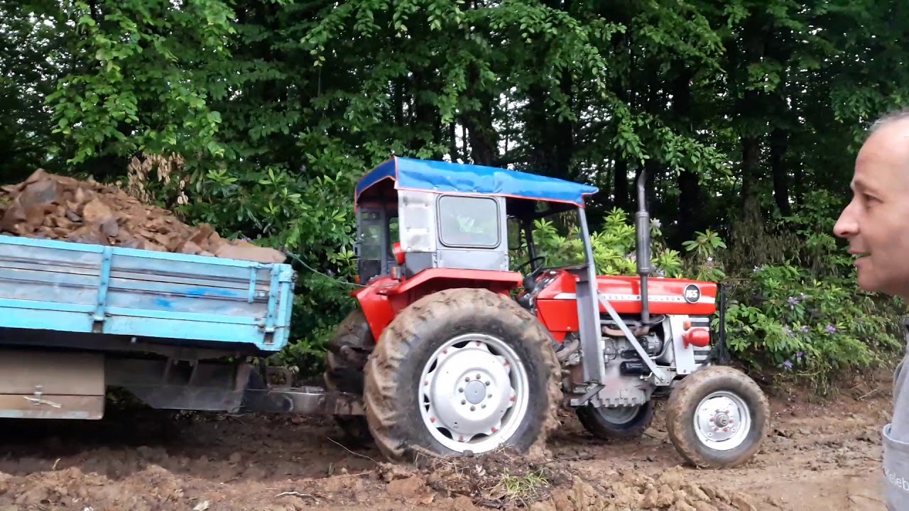 MASSEY FERGUSON 3625-MASSEY FERGUSON 165-FUL YÜKLÜ KÖTÜ HAVA ...