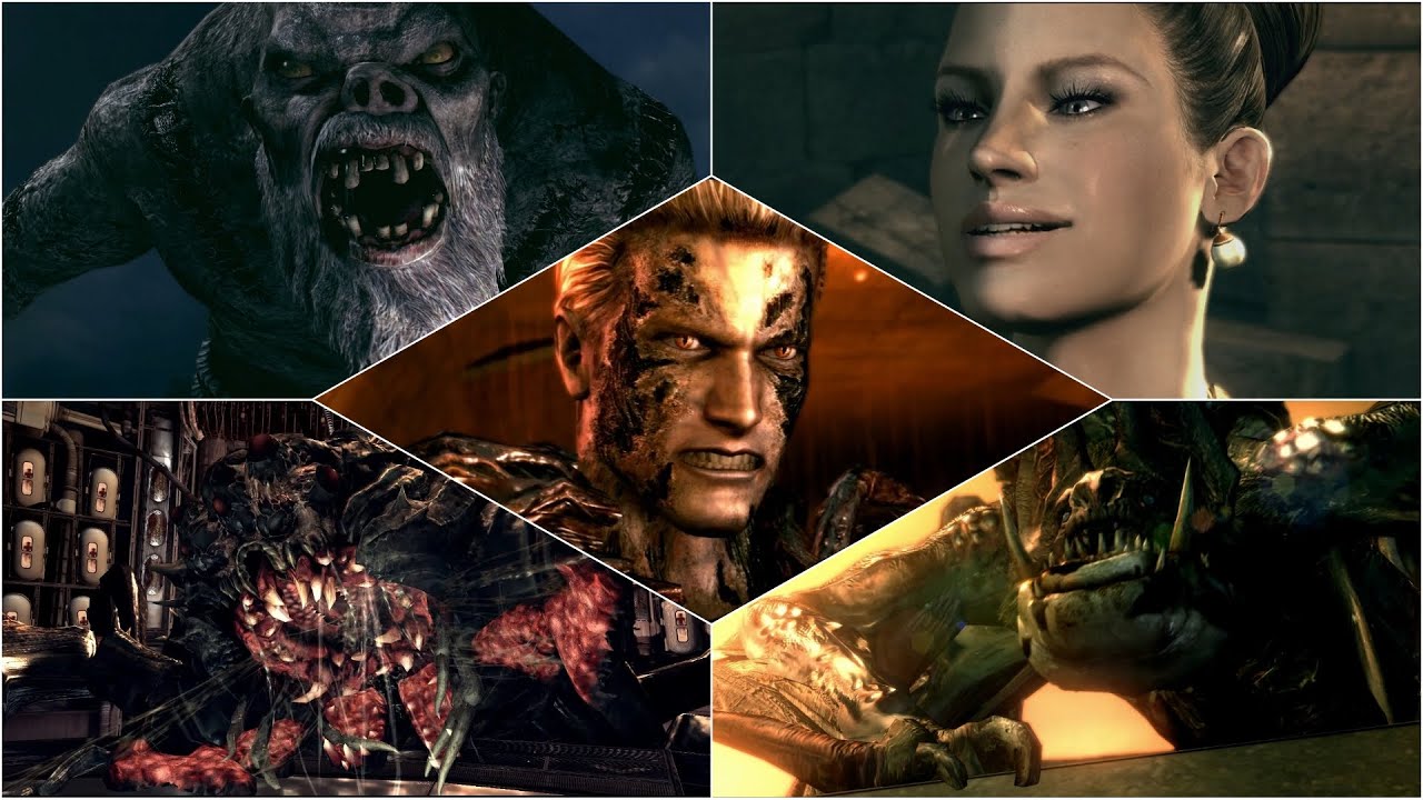 Resident Evil 5 - All Bosses (With Cutscenes) Professional / No Damage ...