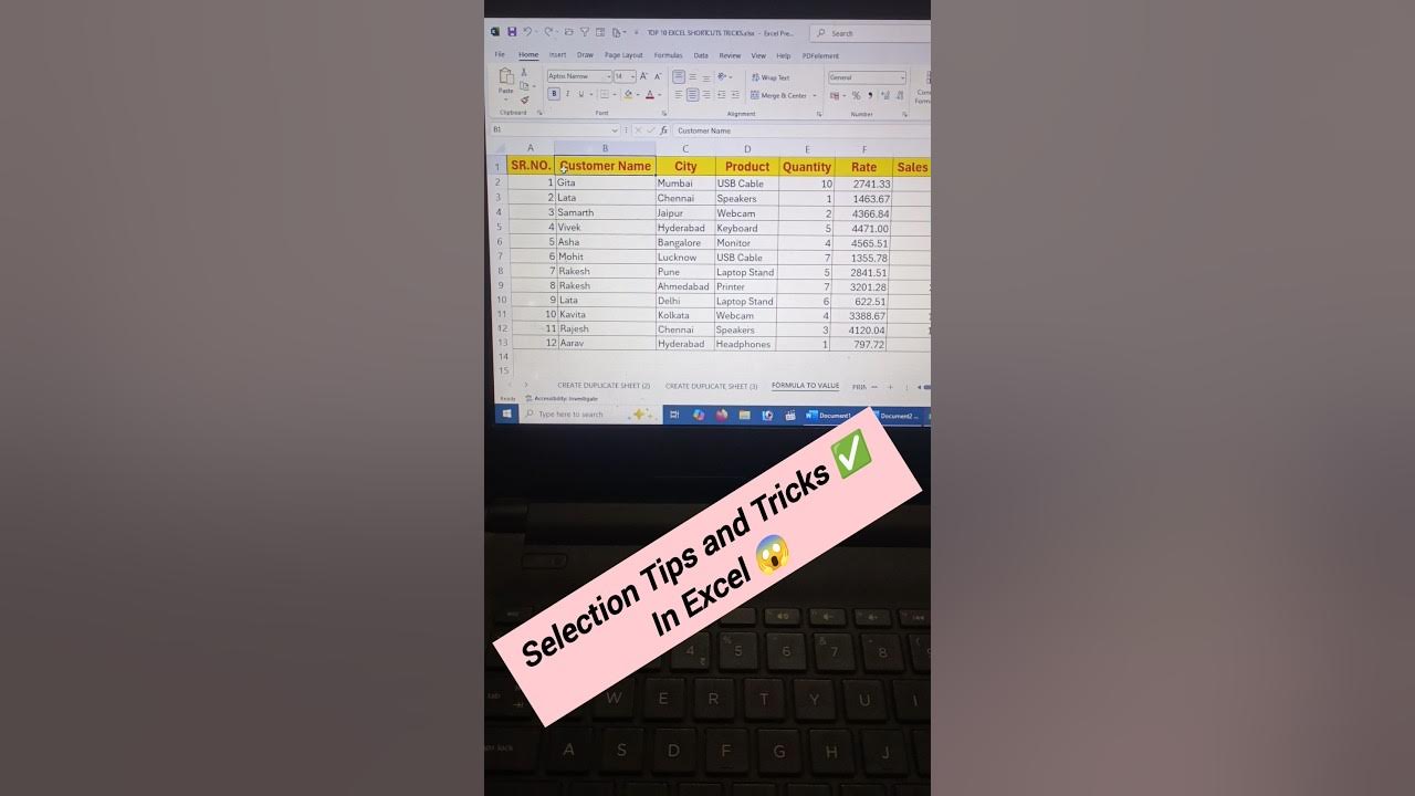 Data Selection Tips and tricks #shorts #excel #exceltricks #exceltips #exceltutorial #tricks # ...