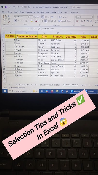 Data Selection Tips and tricks #shorts #excel #exceltricks #exceltips #exceltutorial #tricks # ...