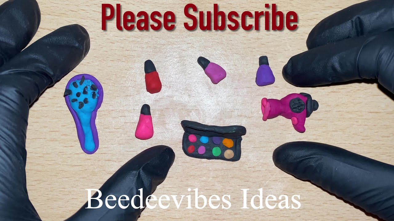 DIY Tutorial How to Make Polymer Clay Makeup Set step by step - YouTube