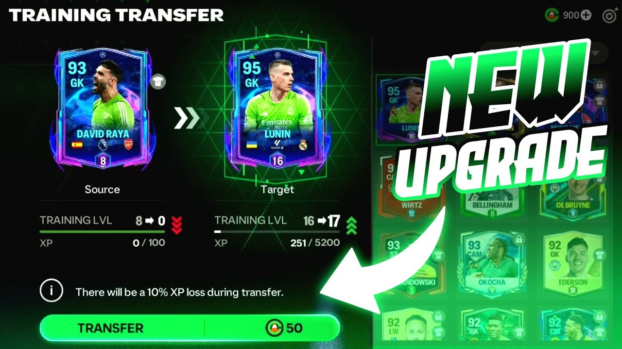 Finally! Training transfer is back in Fc mobile - YouTube