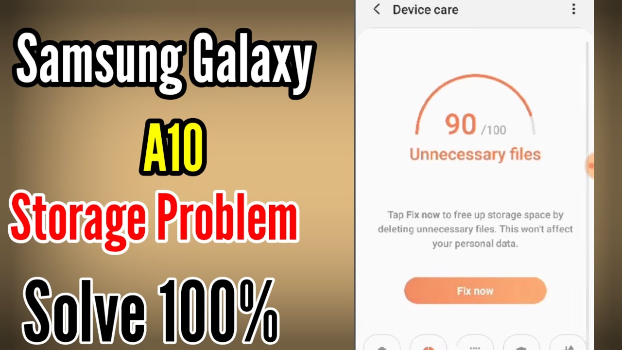 samsung galaxy a10 ki storage problem solve - YouTube