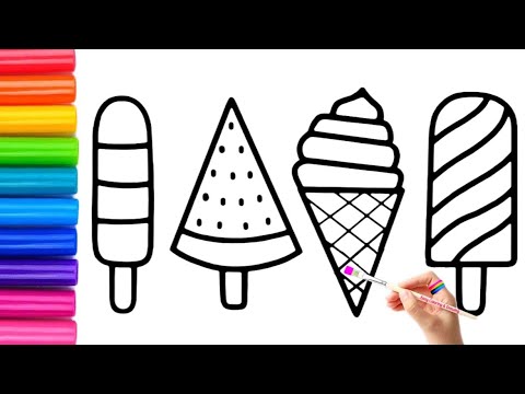 How to draw cute and easy Ice Cream | Easy Drawing, Painting and ...