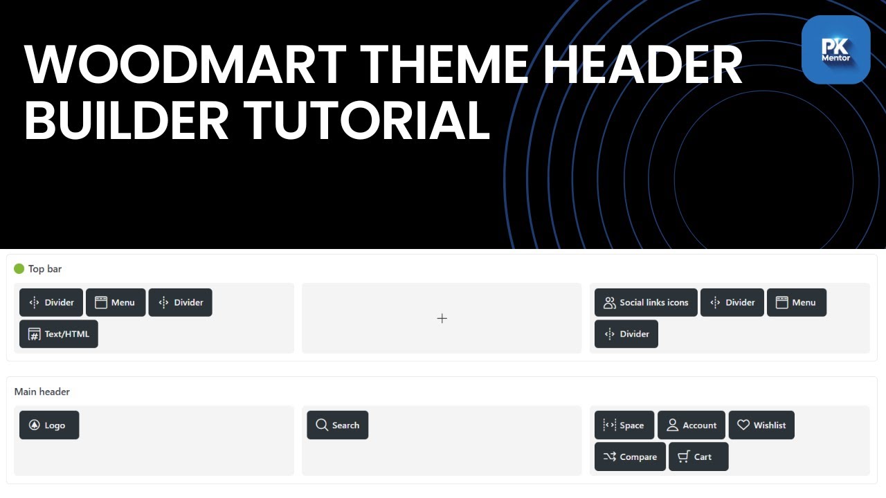 WoodMart Theme Header Builder Tutorial | Header Builder full ...