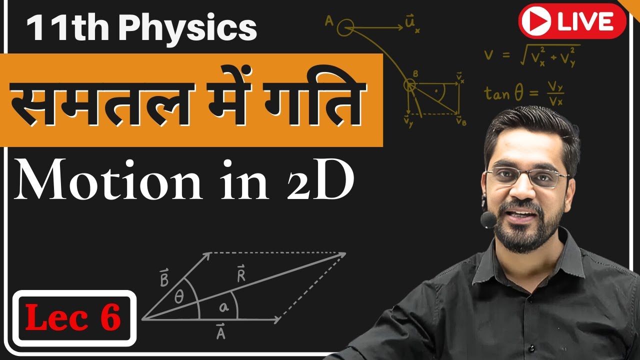 11th Physics | L-6 | Motion in 2D | समतल में गति | Motion In A Plane ...