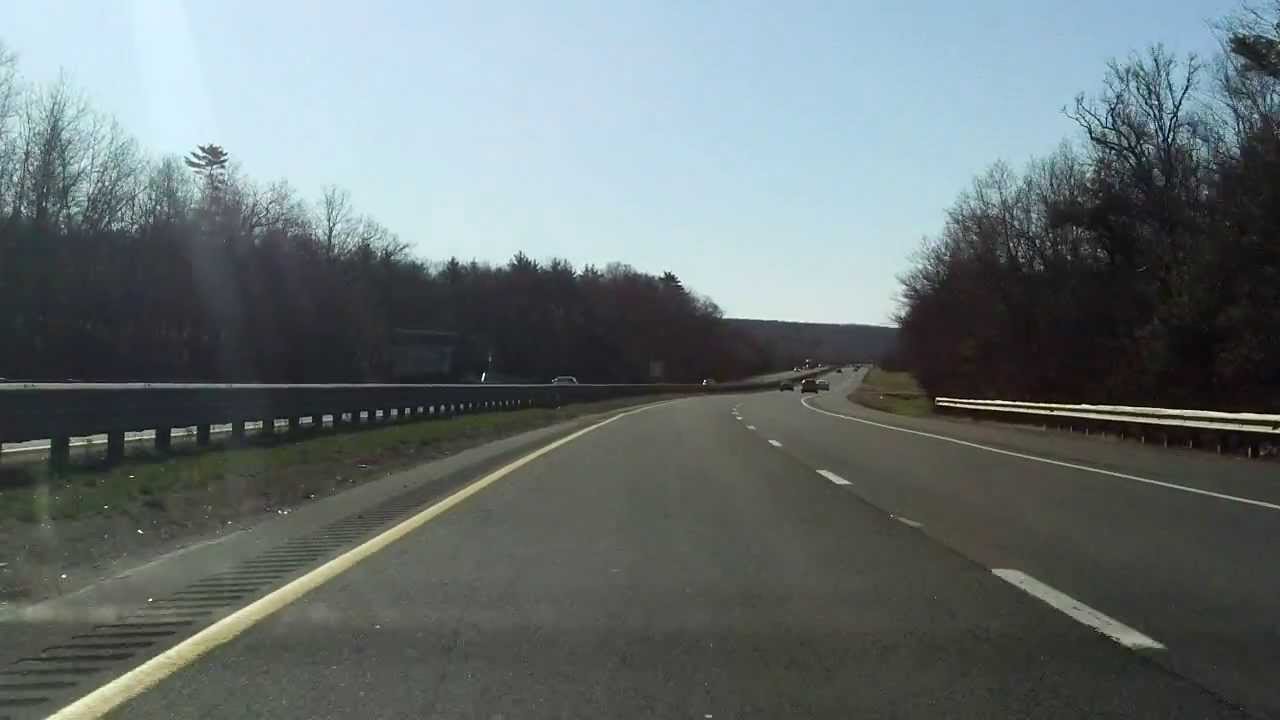 Massachusetts Turnpike (Interstate 90 Exits 8 to 9) eastbound (Part 1/2 ...