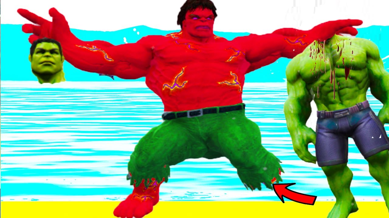 RED SAVAGE HULK VS HULK - EPIC BATTLE | KJRAGAMING - YouTube