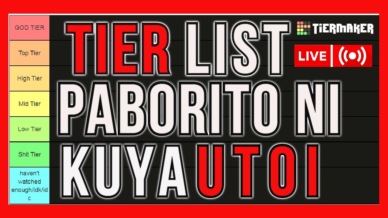 SUPER LIVE | Anime Tier List - YouTube