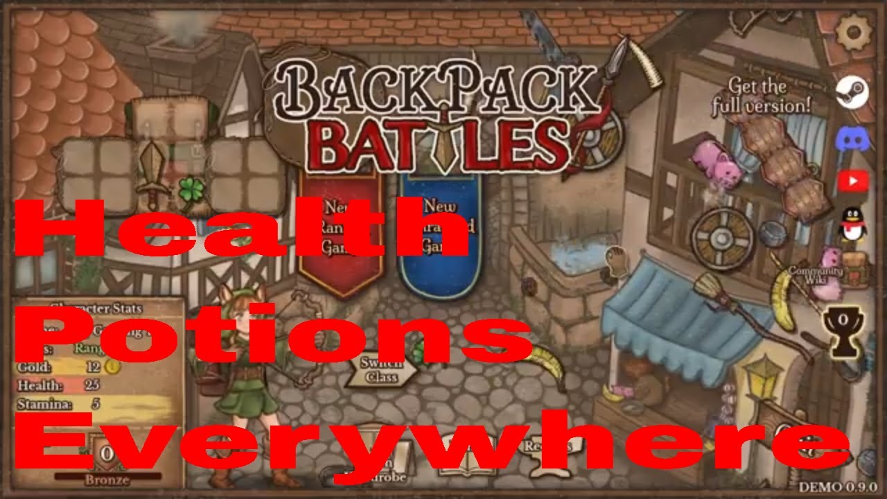 Using Endless Health Potions To Win BackPack Battles - YouTube