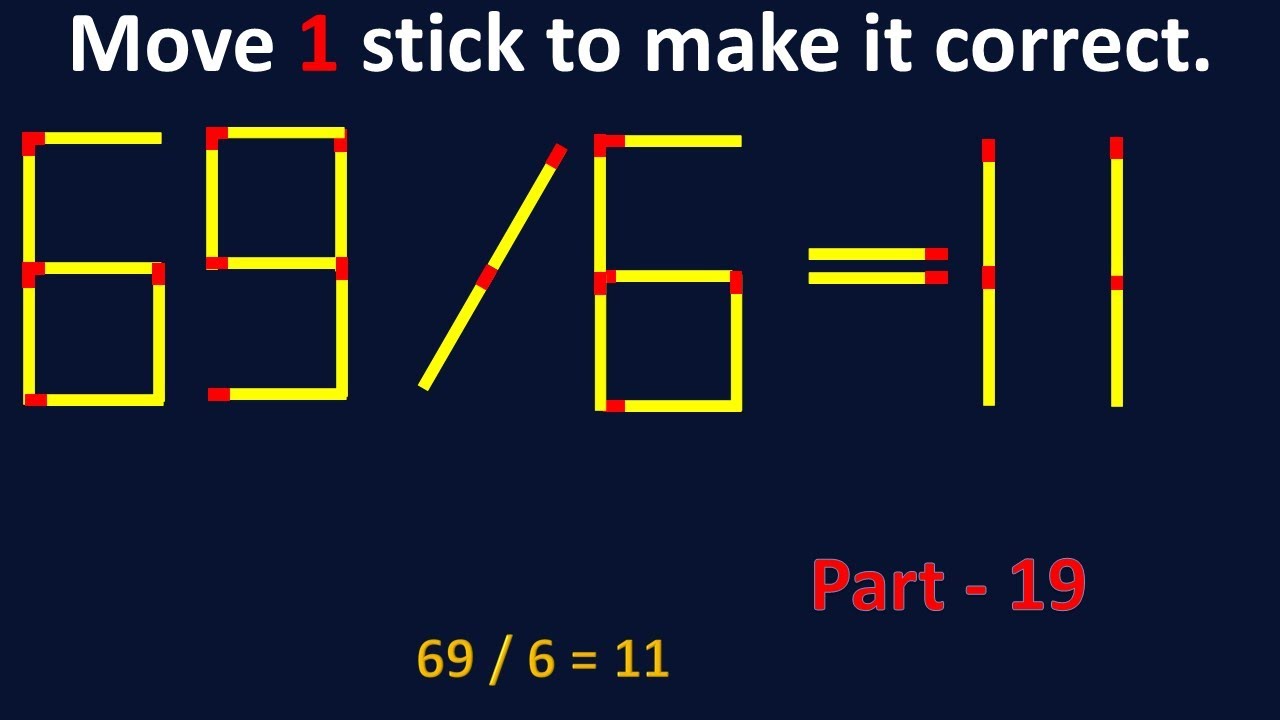 Mind Blowing Pencil Puzzle – Move One Pencil to Solve the Equation ...