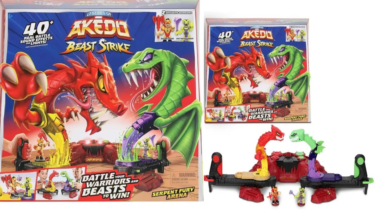 Legends of Akedo Beast Strike Serpent Fury Arena. Battle Toys | Warrior ...