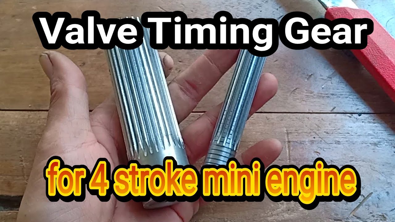 Valve timing gear for 4 stroke mini engine. - YouTube