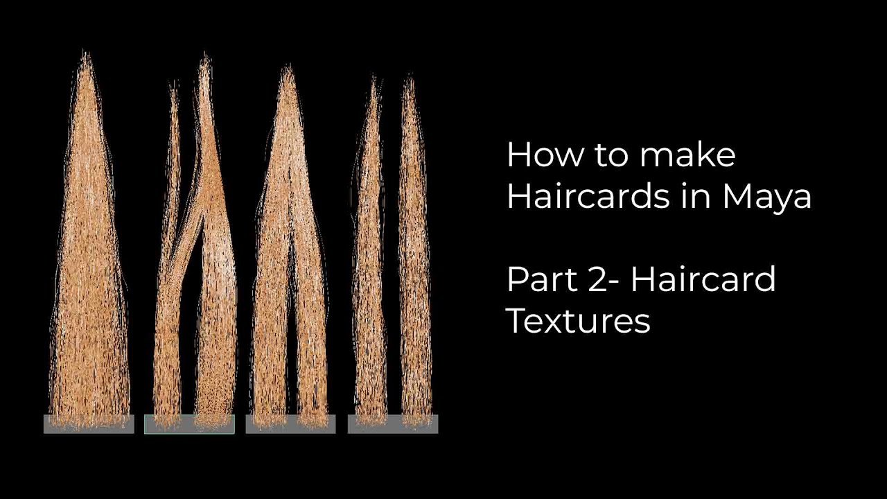 How to make Haircards in Maya Part 2- Haircard Textures - YouTube
