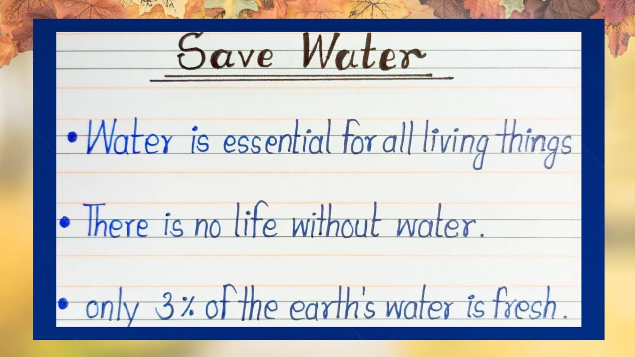 5 Lines On Water | 5 Points On Water | Short Essay Writing On Water In ...