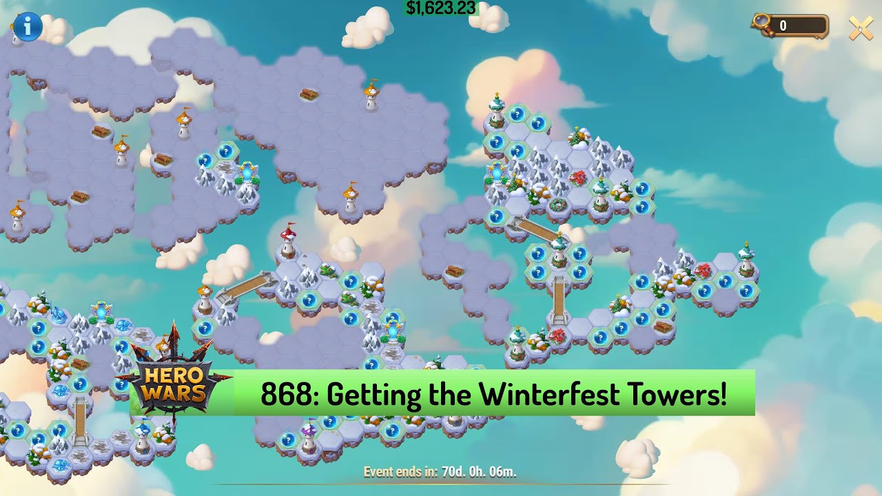 Let's Play Hero Wars 868: Exploring the Winterfest Mini Island and ...