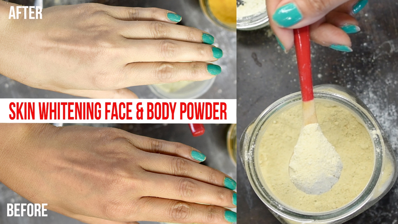 Skin Whitening Body Face Powder | How to Get Fair Skin in 10 Minutes ...
