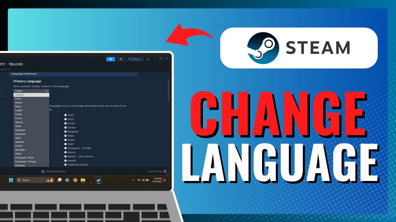 How to Change Language on Steam 2024! - YouTube
