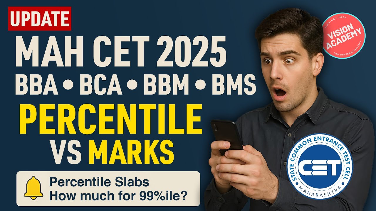 Score vs Percentile for MAH CET BBA BCA 2025 🔥 BBA BCA CET 2025 🚀 How ...